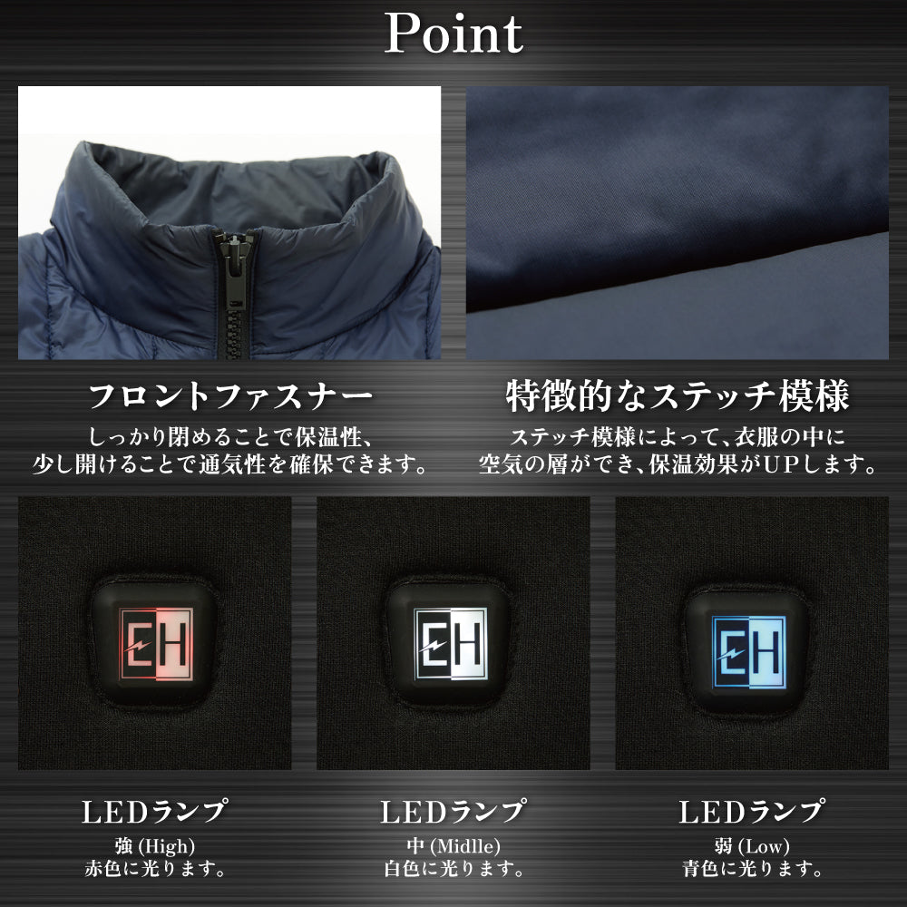 サンエス EXHEAT 防寒着 プレヒート機能搭載 【カーボンヒートベスト】 EH32490 – sun-s-uniform